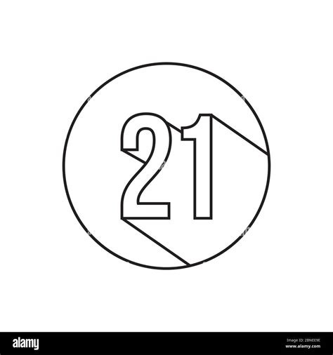 Number 21 Black And White