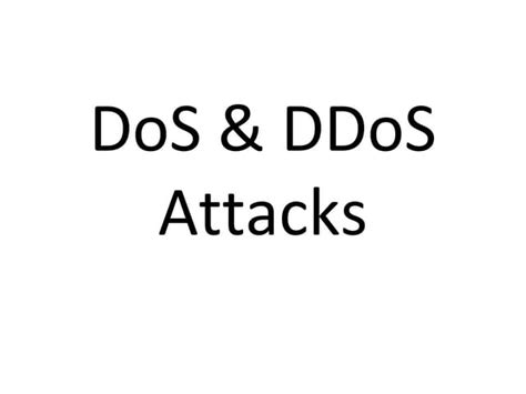 Ddos Attack Presentation Ppt Filepptx