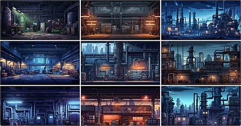 Background Pixel Industry 1 2d Environments Unity Asset Store