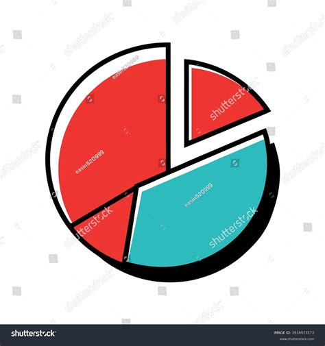 Colorful Pie Chart Showing Data Distribution Stock Vector Royalty Free 2616973573 Shutterstock