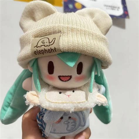 棉花娃娃雪fufu初音未来15cm可爱棉花娃娃毛绒公仔礼物可换装玩偶 阿里巴巴