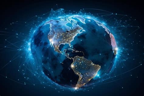 premium photo global connectivity network