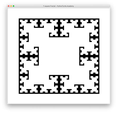 T Square Fractal With Python Turtle Source Code Python And Turtle