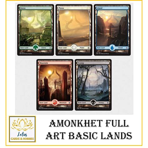 Magic The Gathering Amonkhet Full Art Basic Lands Shopee Philippines