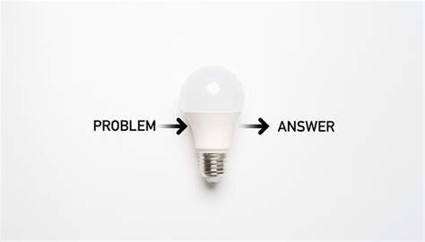Premium Photo White Lightbulb With Problem And Answer Wording For Creative Thinking Idea And
