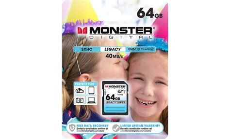 Monster Sdxc Memory Card 64 Gb Class 10 Legacy Series At Crutchfield