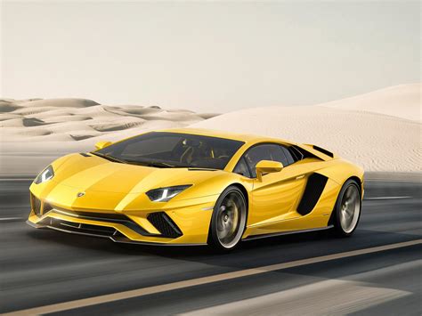 배경 화면 2017 사막에서 노란색 람보르기니 Aventador Supercar 3840x2160 Uhd 4k 그림 이미지