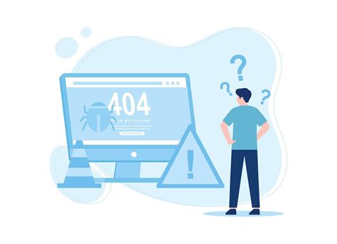 A Man Looking For Solutions To Computer Errors Concept Flat