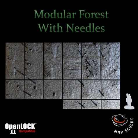 3d Printable Modular Forest With Neddles And Stuff By Mnp Sculpt
