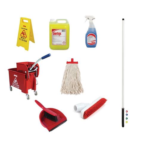 Sa474 Jantex Colour Coded Cleaning Kit Red