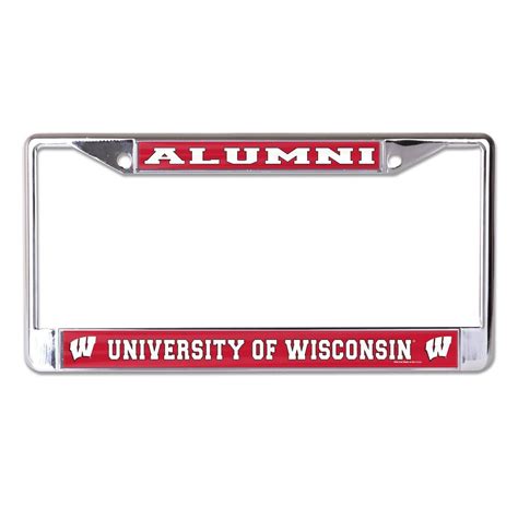 University Of Wisconsin Wisconsin Badgers Alumni Chrome License Plate