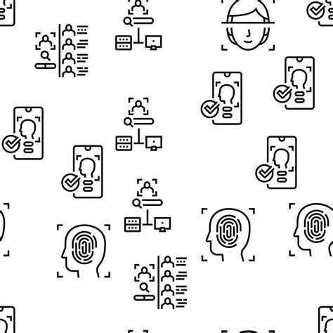 Face Id Technology Vector Seamless Pattern 10145089 Vector Art At Vecteezy