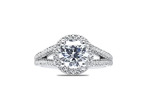 Round White Lab Grown Diamond Ring 14k White Gold 200ctw 1285cg Jtv
