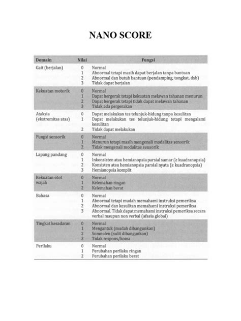 Nano Score Pdf