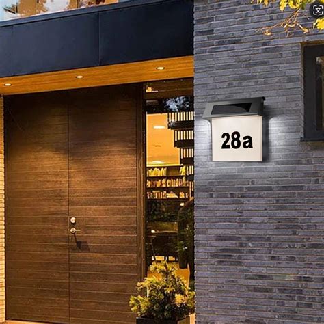 Solar House Number Sign Light Lighted Address Numbers Outdoor Solar
