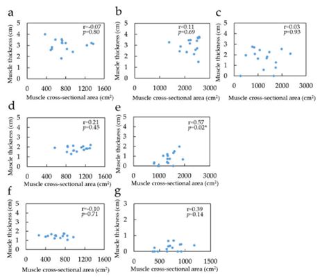 Correlation Coefficient Between Muscle Cross Sectional Area In Sitting