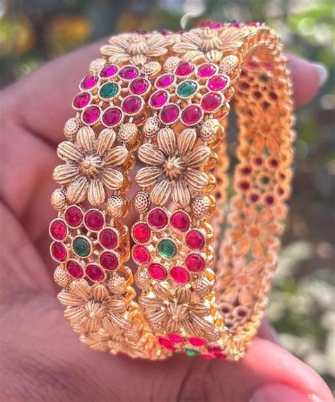 Bimala Gold Toned Bangle Set 26 At Rs 329piece Bangle Bracelets