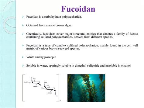 Fucoidan Properties By Raghav Prabu Pptx