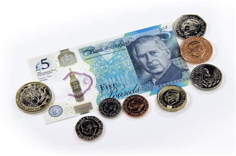 New Pound Note5 With The Image Of King Charles Iii And Circulating