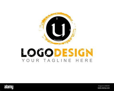 Letter U Logo Design Your Text Here Logo Template On White