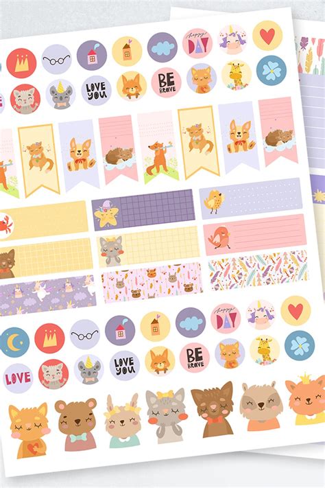 Printable Planner Stickers Sticker Sheet Template