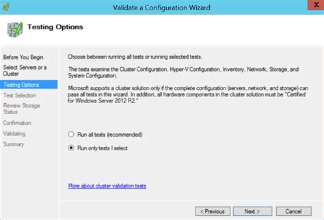 Validate Windows Cluster Configuration Database Tutorials