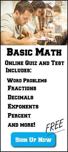 Free Basic Math Practice Test Includes Answer Key And Step By Step