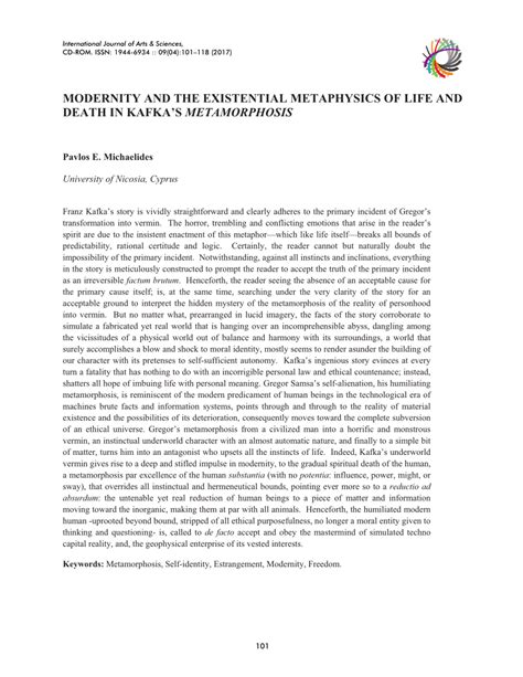 Pdf Modernity And The Existential Metaphysics Of Life And Death In