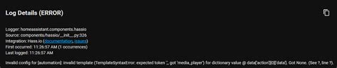 Invalid Config For [automation] Invalid Template Templatesyntaxerror Expected Token Got