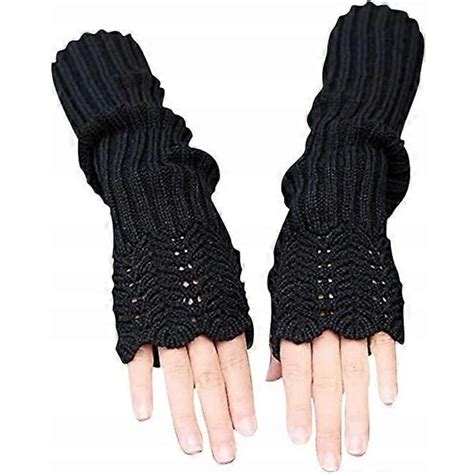Joybuy Fingerless Winter Gloves Black Big W