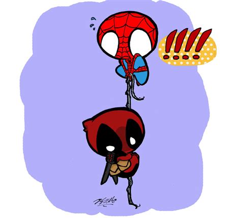 Spiderman Deadpool By Elizabetharte On Deviantart