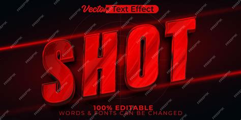 Premium Vector Shot Vector Text Effect Editable Alphabet Sniper