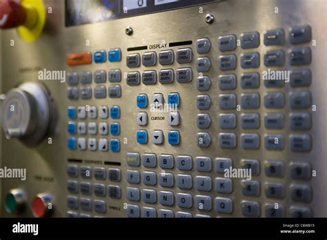 CNC Lathe Control Panel Stock Photo Alamy