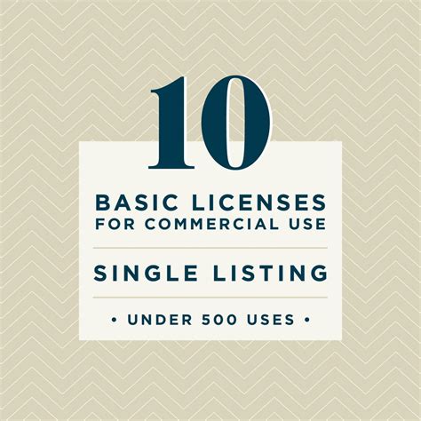 Ten Basic Commercial Licenses Bundle Individual Listing For
