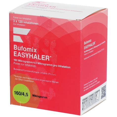 Bufomix Easyhaler 160 4 5 µg Dosis 3x120ed Inh P 3 St Mit Dem E Rezept Kaufen Shop Apotheke