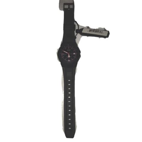 Casio 3 Hand Analog Date Display 100 M Water Resistant Black With Pink