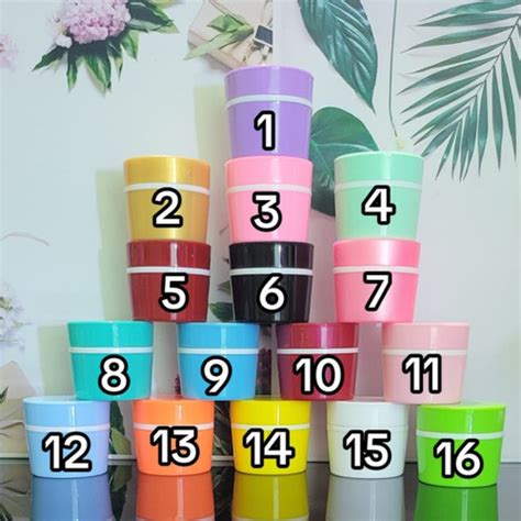 Jual Sample Pot Pyramid List Putih Sampel Contoh Pot Cream 10 Gram
