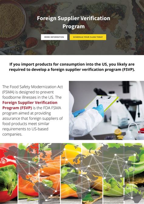 Foreign Supplier Verification Program Training