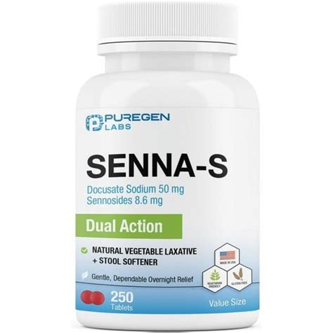 Rugby Senexon S Docusate Sodium And Sennosides Tablets For Constipation