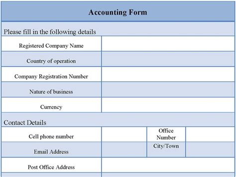 Sample Accounting Form Editable Pdf Forms