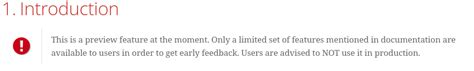 gradle plugin documentation states that the release is a preview