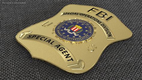 3d Fbi Badge Turbosquid 2022821