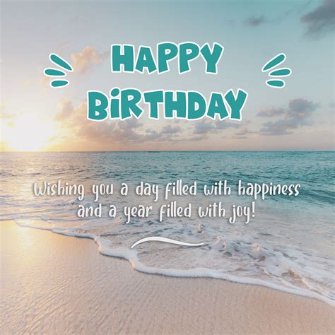 Free Happy Birthday Image With Beach And Sunset