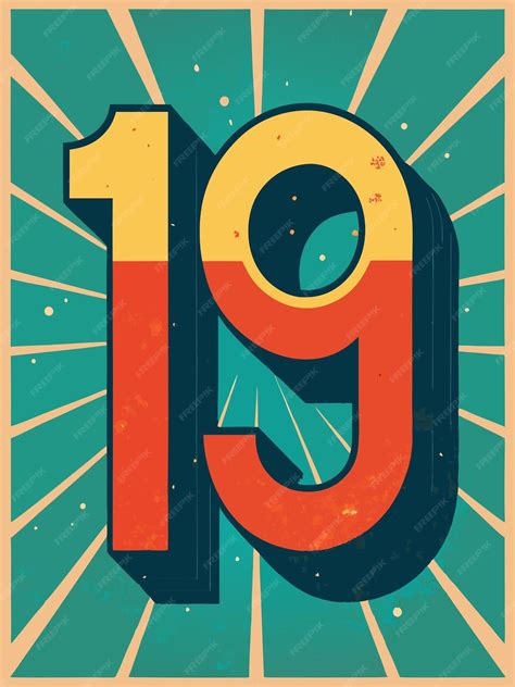 A Poster That Says The Number 19 Is On It Premium Ai Generated Vector