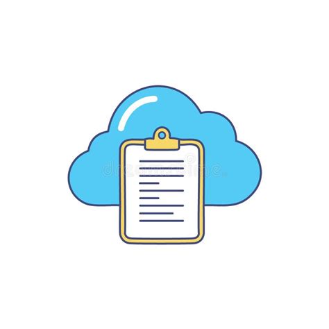 Checklist In A Cloud Icon Vector Illustration Of A Checklist On A Clipboard In A Cloud This
