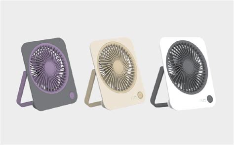 Gxz F59 Mini Tabletop Wireless Usb Square Desk Fan Rechargeable Square