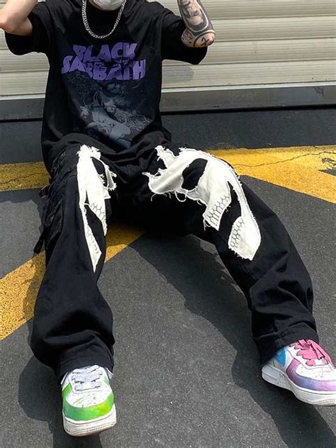 Skeletor Gothic Skeleton Patch Oversized Joggers