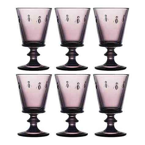 La Rochere Bee Purple Wine Glasses 240ml Set Of 6