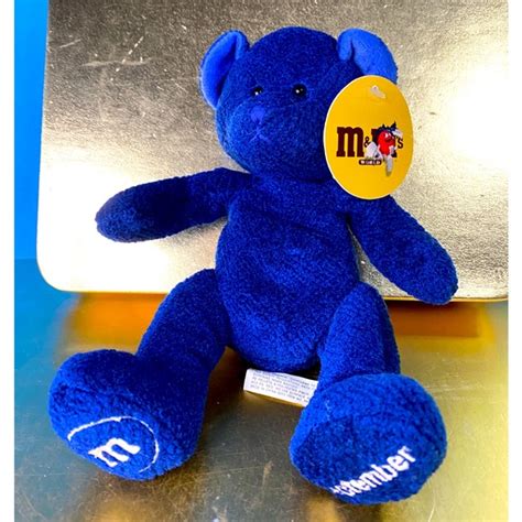 Mandms Toys Mms Nwt Collectible Blue September Teddy Bear Plush W Mms Logo September Poshmark
