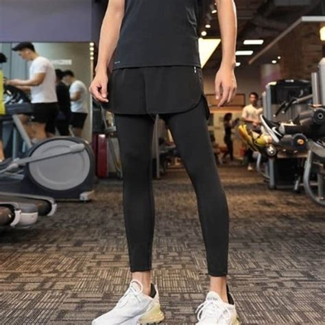 남자 레깅스 반바지 셋트 일체형 짐웨어 투인원 헬스 Ssgcom